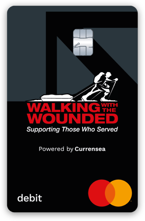 Walking With The Wounded charity debit card | Currensea