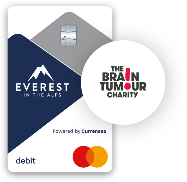 Everest in the Alps charity debit card